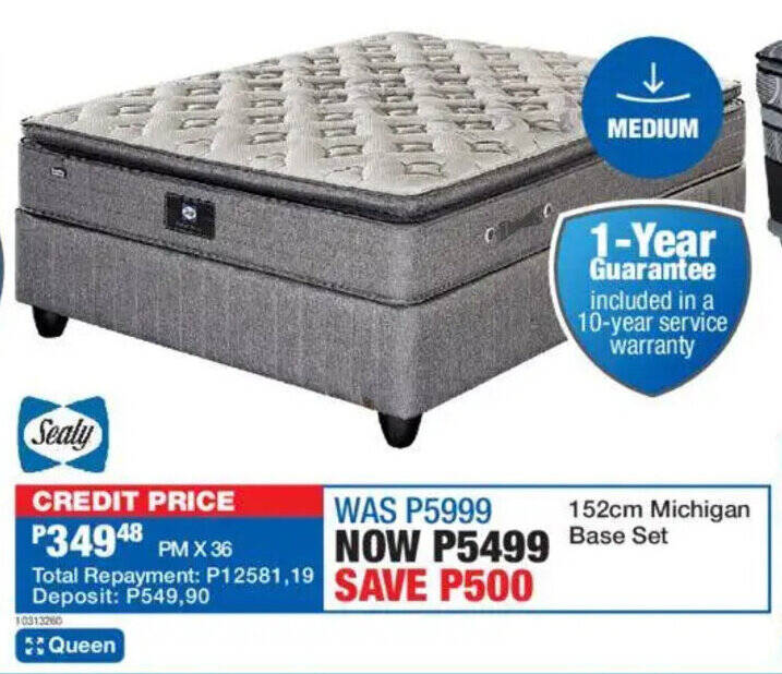 Sealy 152cm Michigan Base Set offer at OK Furniture