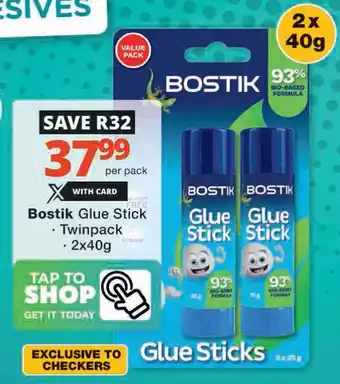 Bostik Glue Stick offer at Checkers