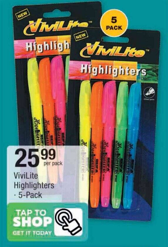 ViviLite Highlighters offer at Checkers