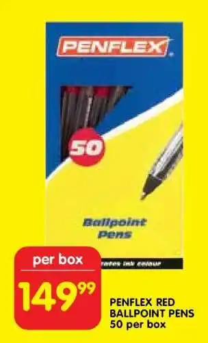 PENFLEX RED BALLPOINT PENS offer at Shoprite