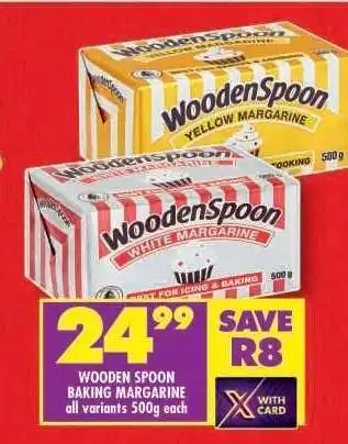 WOODEN SPOON BAKING MARGARINE offer at Shoprite