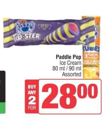 Paddle Pop Ice Cream offer at Spar