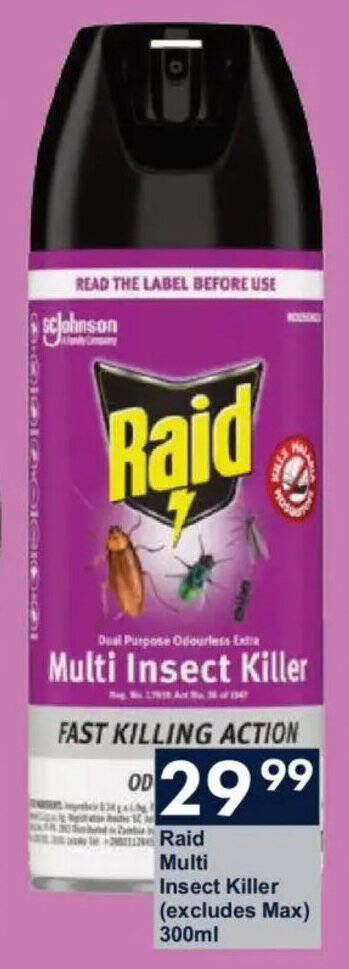 Raid Multi Insect Killer 300 ml offer at President Hyper