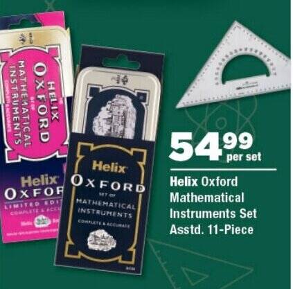 Helix Oxford Mathematical Instruments Set offer at OK Foods