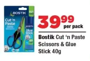 Bostik Cut 'n Paste Scissors & Glue Stick offer at OK Foods