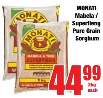 MONATI Mabela/ Supertieng Pure Grain Sorghum 2 kg offer at Boxer ...
