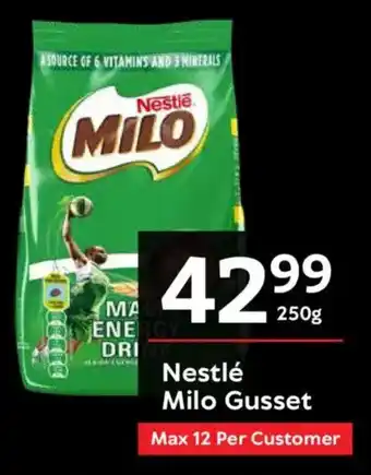 Nestlé Milo Gusset 250 g offer at Oxford Freshmarket