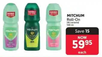 MITCHUM Roll-On 100 ml offer at Makro