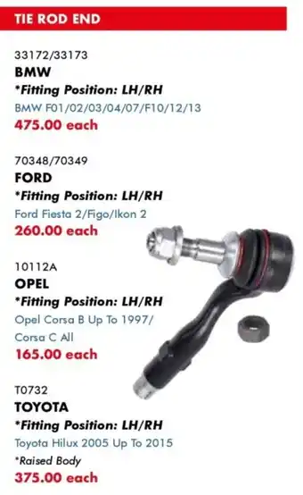 Febi Bilstein BMW tie rod end offer at Goldwagen