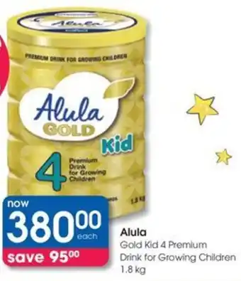 Alula Gold Kid 4 Premium Drink for Growing Children 1.8 kg offer at Clicks