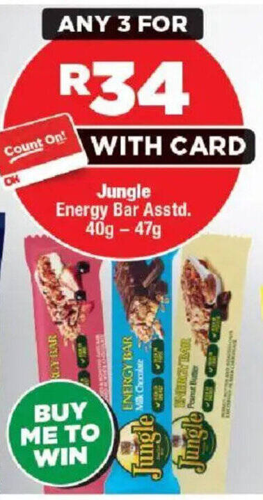 Jungle Energy Bar offer at OK MiniMark