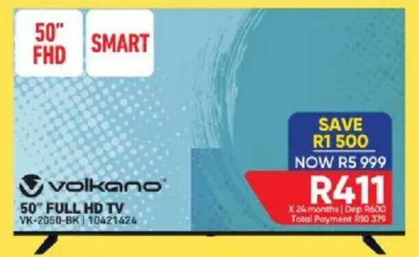 Volkano 50" Full HD TV offer at Furnmart