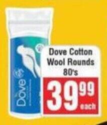 Dove Cotton Wool Rounds offer at Frontline