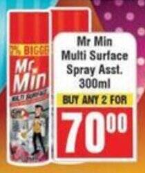 Mr Min Multi Surface Spray offer at Frontline
