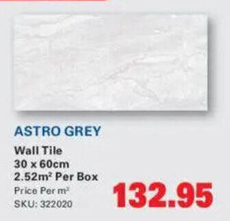 Astro grey wall tile offer at Cashbuild