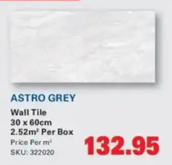 Astro grey wall tile offer at Cashbuild