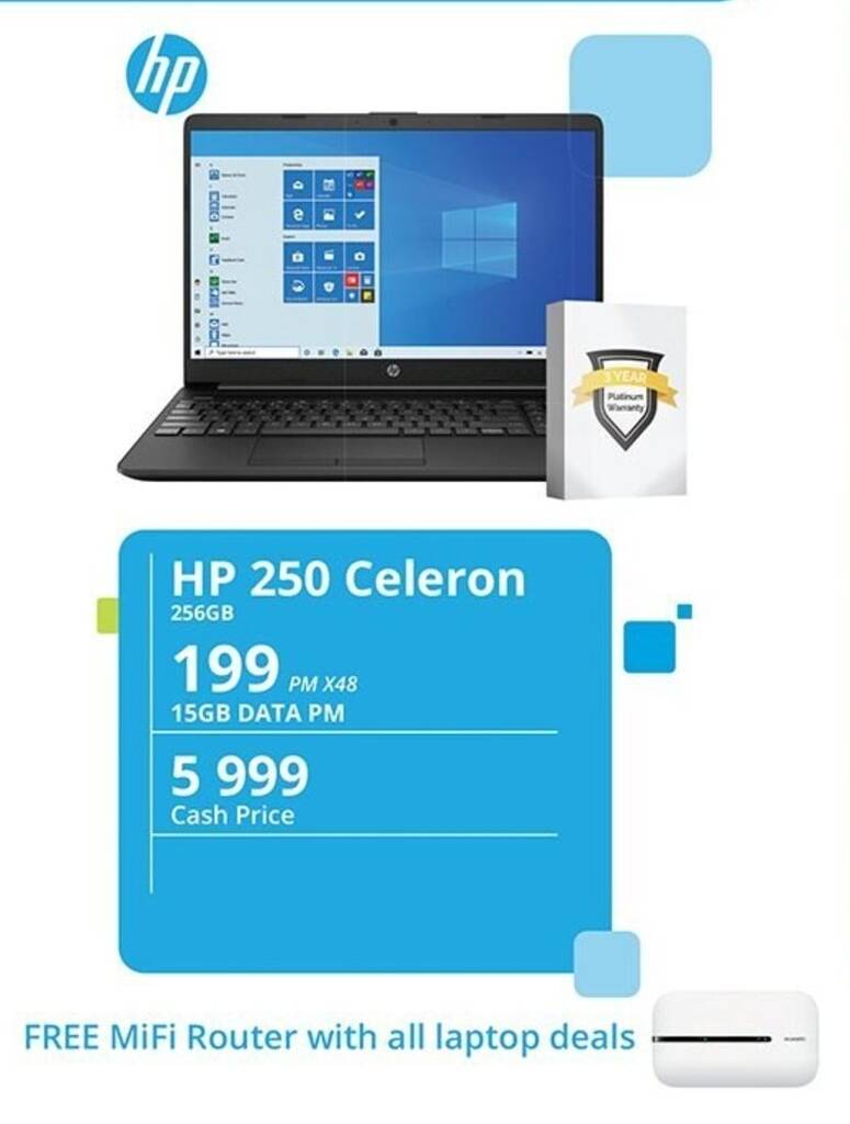 HP 250 Celeron 256GB offer at Cellucity