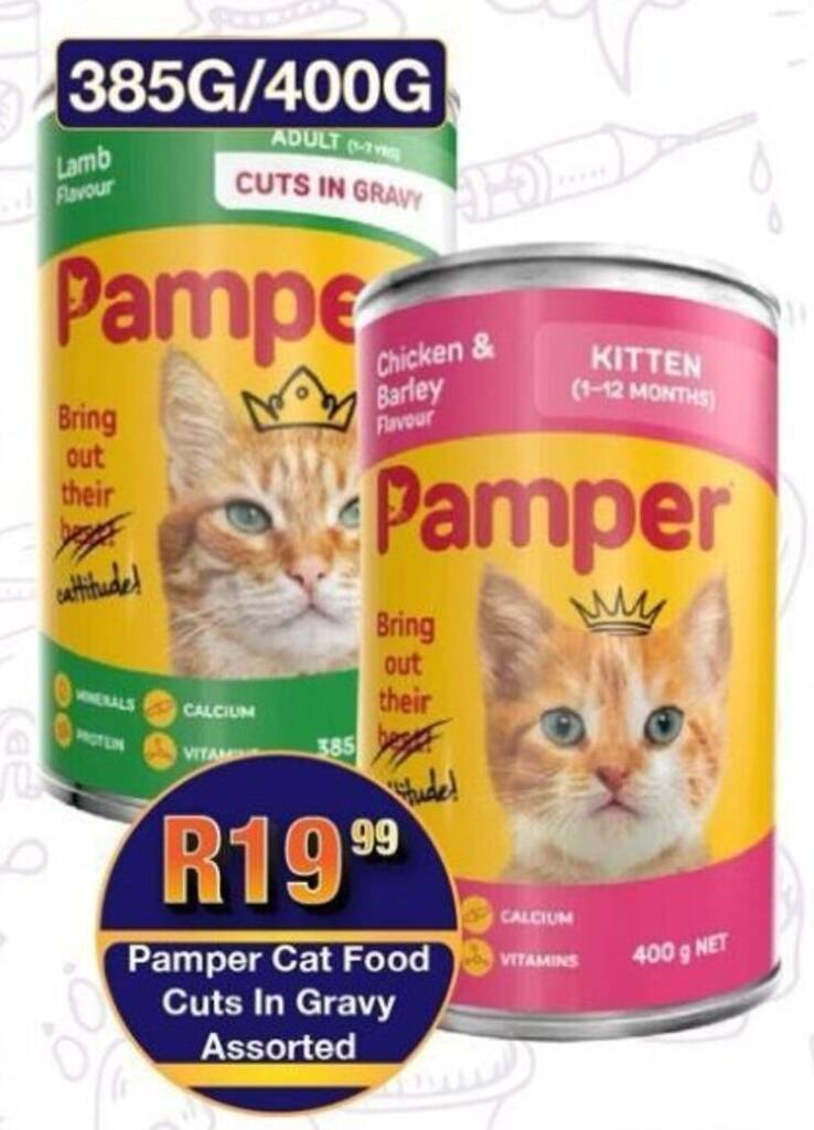 Pamper Cat Food Cuts In Gravy Assorted offer at Take 'n Pay