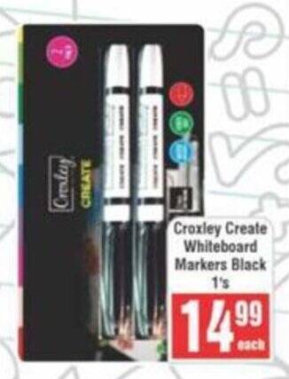 Croxley Create Whiteboard Markers Black offer at Frontline