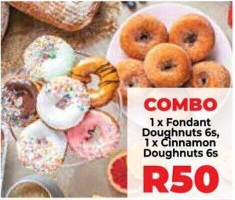 Fondant Doughnuts and Cinnamon Doughnuts offer at Food Lover's Market