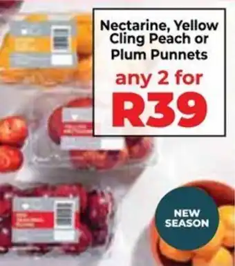 Nectarine, Yellow Cling Peach or Plum Punnets offer at Food Lover's Market