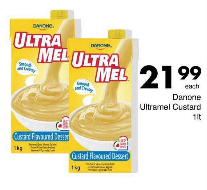 Danone Ultramel Custard 1 Lt offer at Save