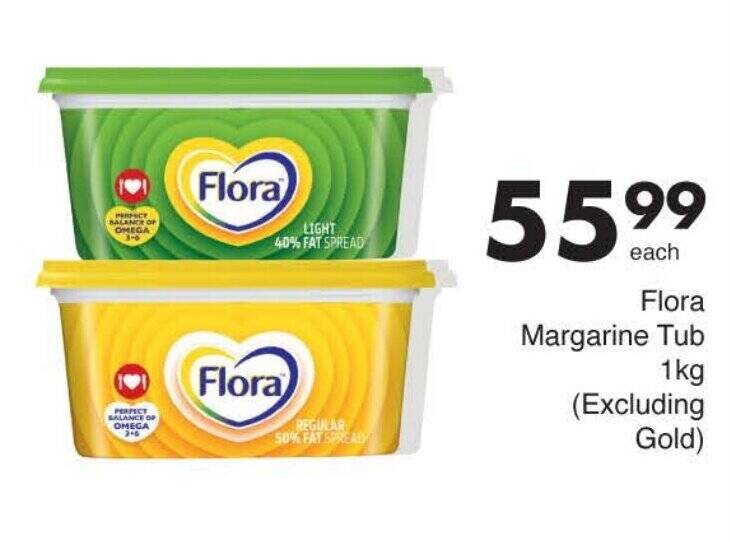 Flora Margarine Tub 1 kg offer at Save