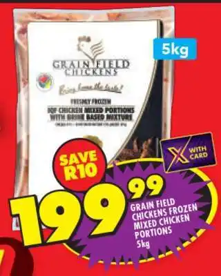 GRAIN FIELD CHICKENS FROZEN MIXED CHICKEN PORTIONS 5kg offer at Shoprite
