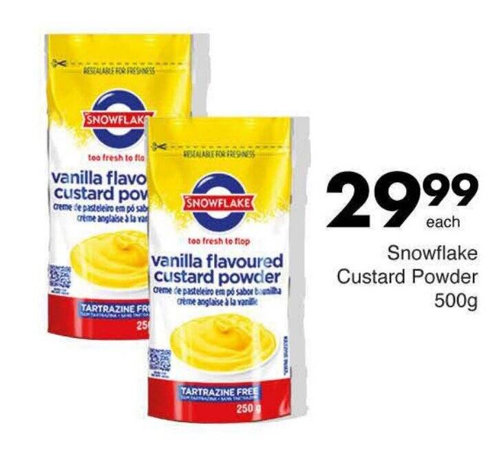 Snowflake Custard Powder 500 g offer at Save