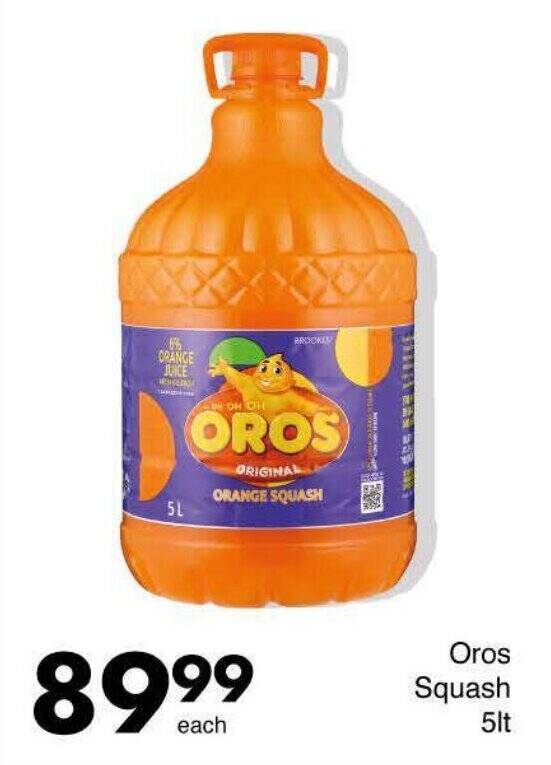 Oros Squash 5 Lt offer at Save