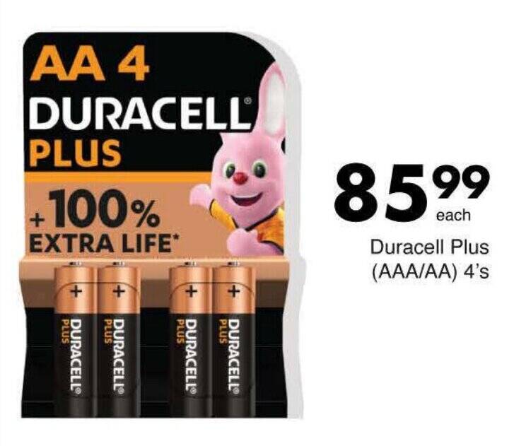 Duracell Plus AAA/AA offer at Save