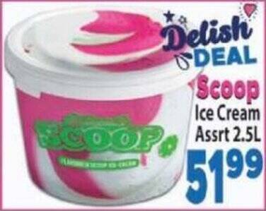 Scoop Ice Cream 2.5 L offer at Supa Store