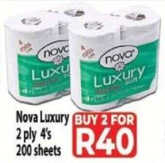 Nova Luxury 2 ply offer at Supa Store