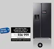 Samsung 594L Side By Side Refrigerator With 9 AI Home Screen Black ...