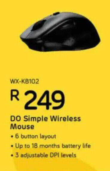 Winx DO Simple Wireless Mouse offer at Computer Mania