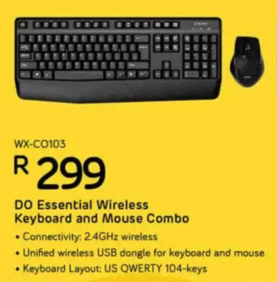 Winx DO Essential Wireless Keyboard and Mouse Combo offer at Computer Mania