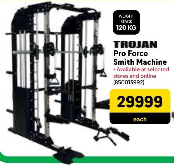 Trojan Pro Force Smith Machine offer at Makro