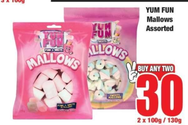 YUM FUN Mallows Assorted offer at Boxer