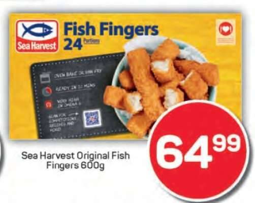 Sea Harvest Original Fish Fingers 600g offer at Pick n Pay