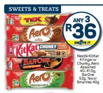 Nestlé KitKat 4 Finger or Chunky, Aero Assorted 40-41.5g, BarOne 52g ...