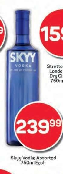 Skyy Vodka Assorted offer at Pick n Pay