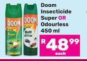 Doom Insecticide (Super Or Odourless)-450ml Each offer at Game