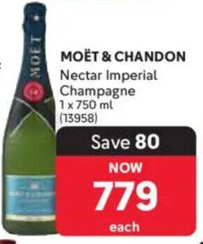 Moët & Chandon Nectar Imperial Champagne 750 ml offer at Makro