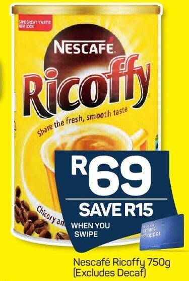 Nescafe Ricoffy 750g (Excludes Decaf) offer at Pick n Pay