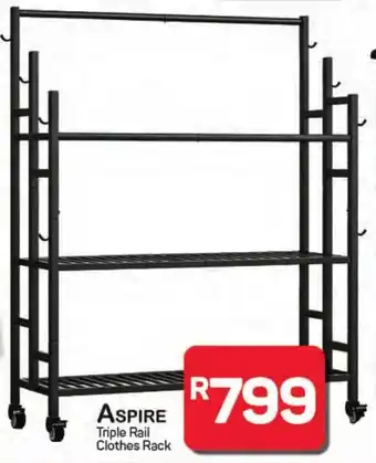 Aspire Triple Rail Clothes Rack offer at Pick n Pay