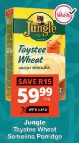 Jungle Taystee Wheat Semolina Porridge 1 kg offer at Checkers