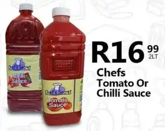 Chefs Tomato Or Chilli Sauce 2 Lt offer at Take 'n Pay