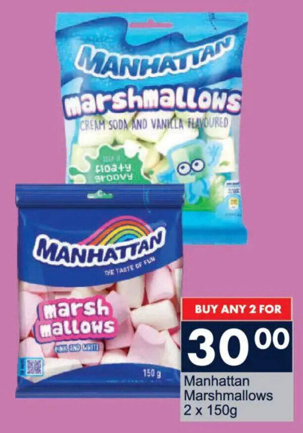 Manhattan Marshmallows 2 x 150 g offer at President Hyper
