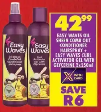 Easy waves oil sheen comb out conditioner hairspray + easy waves curl ...