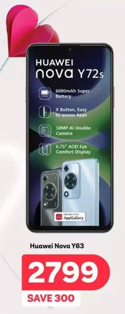 Huawei Nova Y63 offer at PEP
